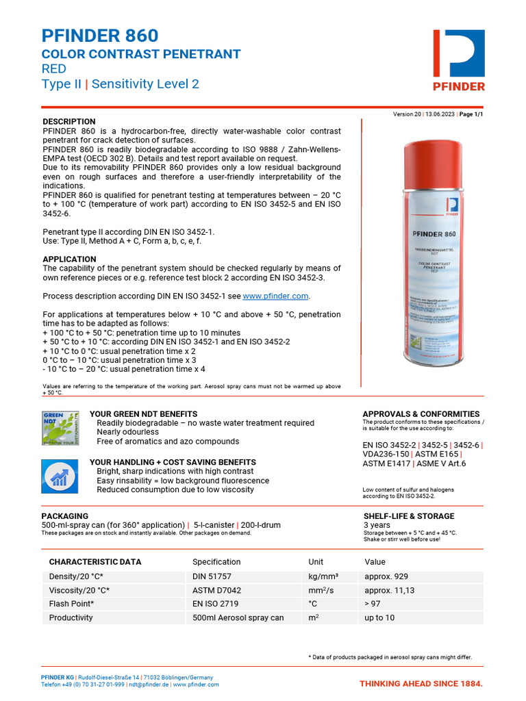 Pfinder 860 | PDF | Nondestructive Testing | Materials
