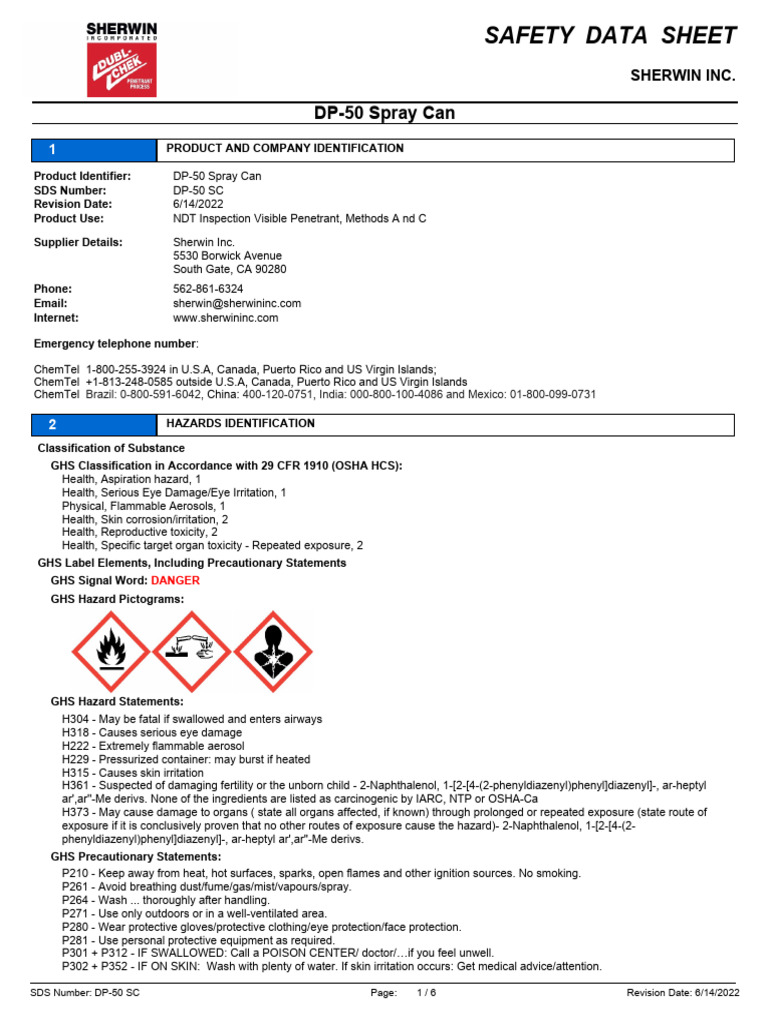 DP-50 SC | PDF | Safety | Occupational Safety And Health