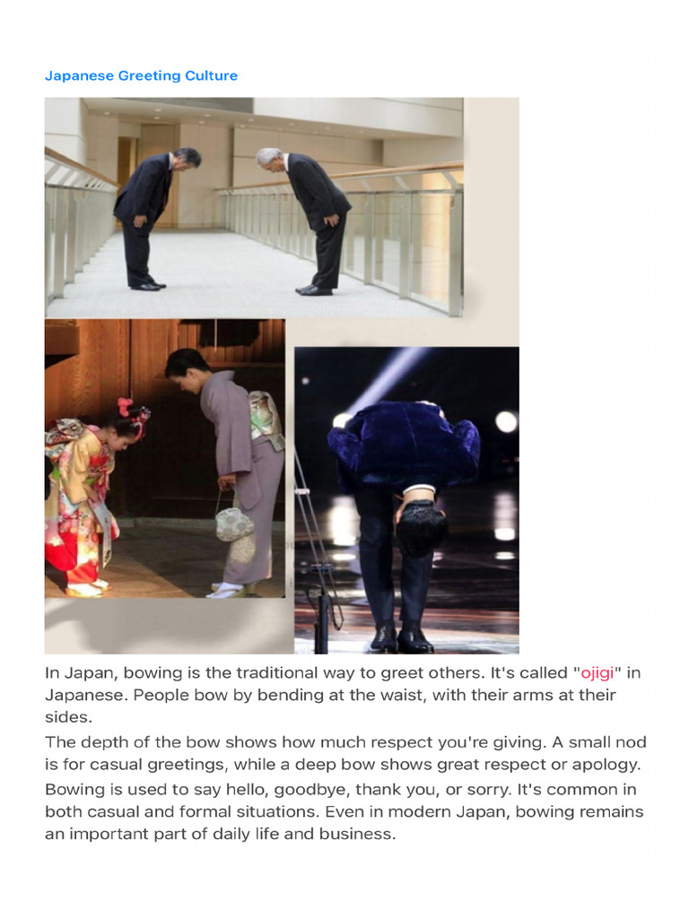 Japanese Greeting Culture 4 | PDF