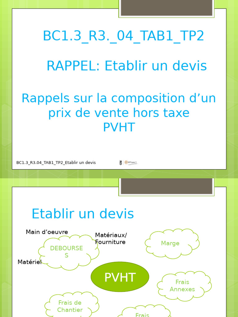 Établir un devis : Guide complet PVHT | PDF | Économie
