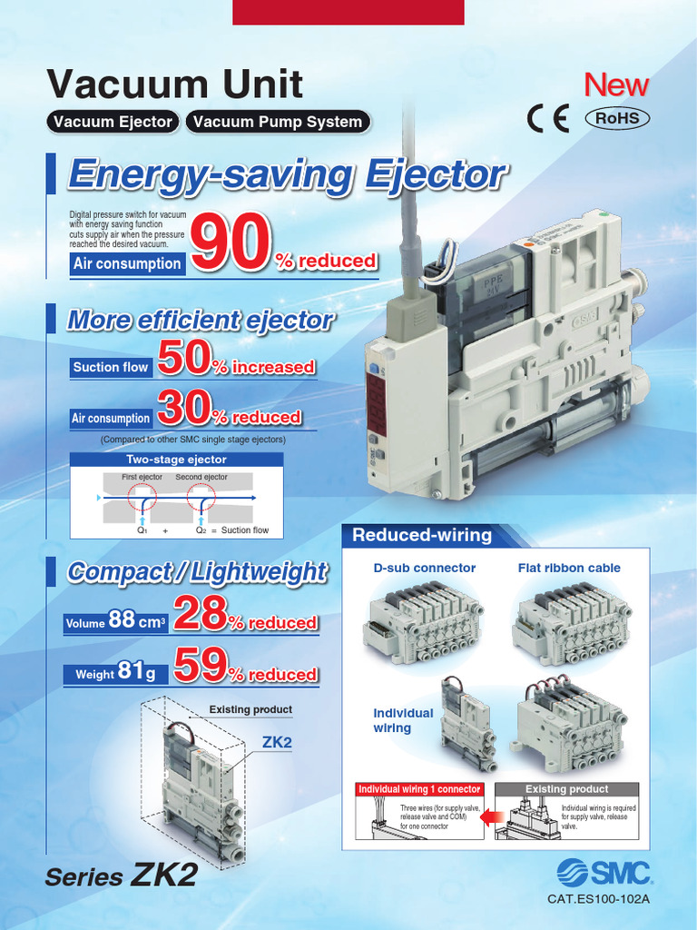 ZK2-ZSVB-A Energy-Saving Ejector Manual | PDF | Vacuum | Valve