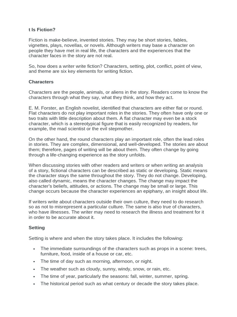 Key Elements of Prose Fiction | PDF | Narration