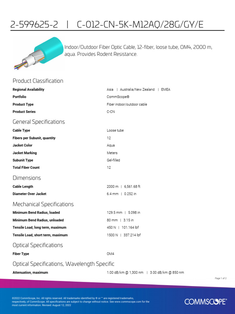 IT16.FiberOptic Cable Specification | PDF | Optical Fiber | Materials