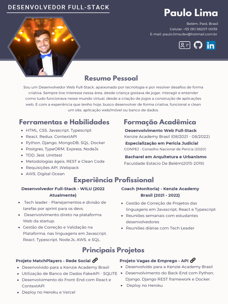 Currículo Full-Stack PL - 2024 | PDF | Script Java | Rede mundial de computadores