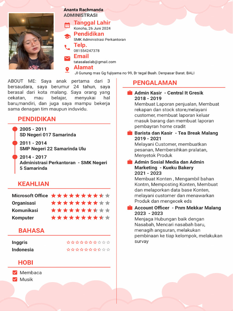 CV Ananta Rachmanda | PDF