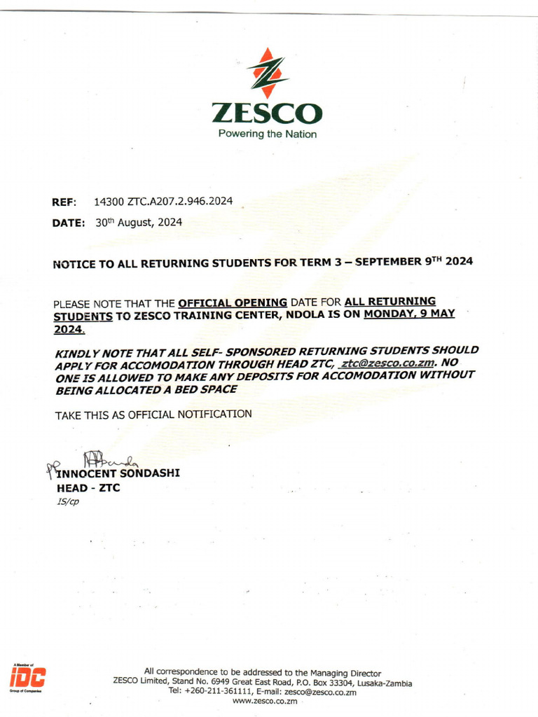 Notice For School Opening Scan | PDF
