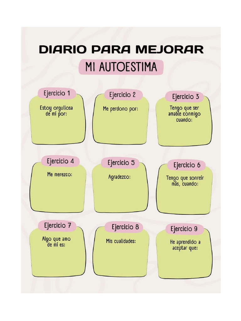 Diario de Autoestima | PDF