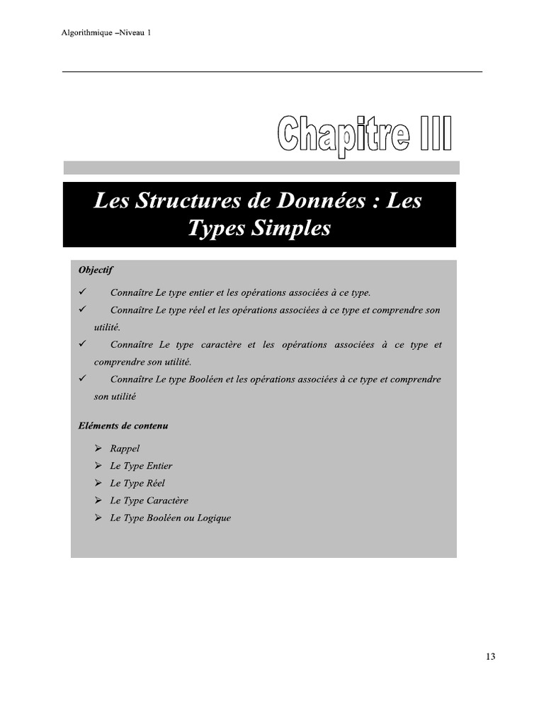 Chap-3-Cours Algorithme Programmation | PDF