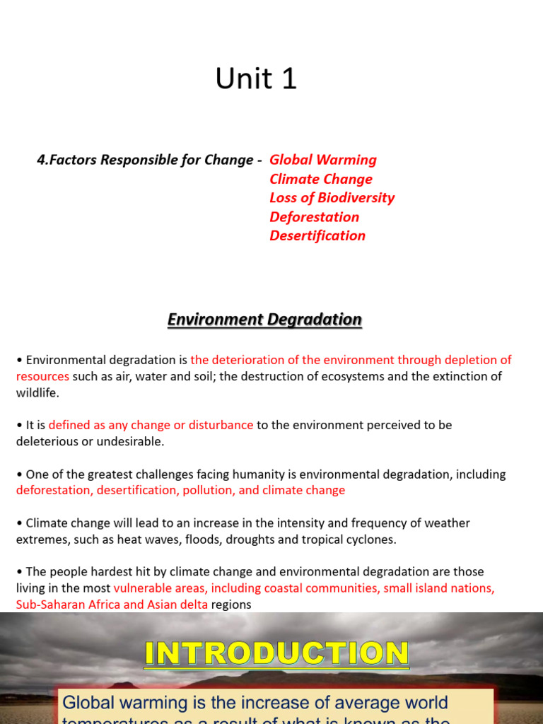 UNIT 1 PART 2 | PDF | Biodiversity | Climate Change