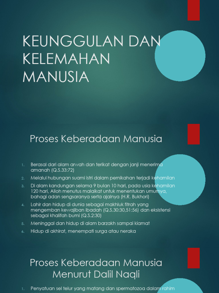 Keunggulan Dan Kelemahan Manusia | PDF | Agama & Spiritualitas