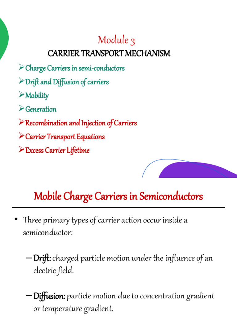 Module 3 EMD - JDDFJDFNJDFJ | PDF | Doping (Semiconductor) | Electrical Resistivity And Conductivity