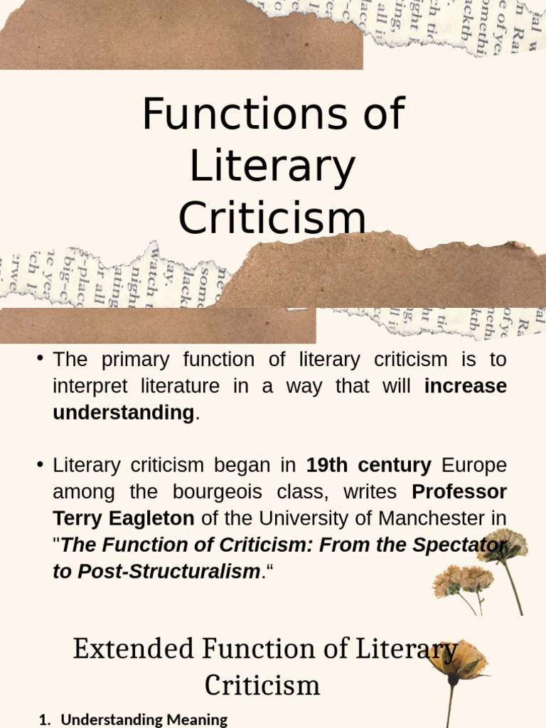 Literary Criticism M2 | PDF | Theory | Literary Criticism