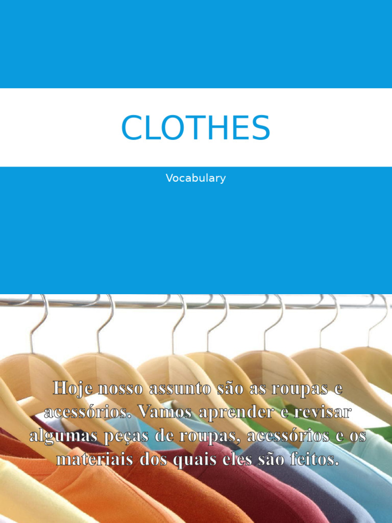 As Roupas em Inglês | PDF