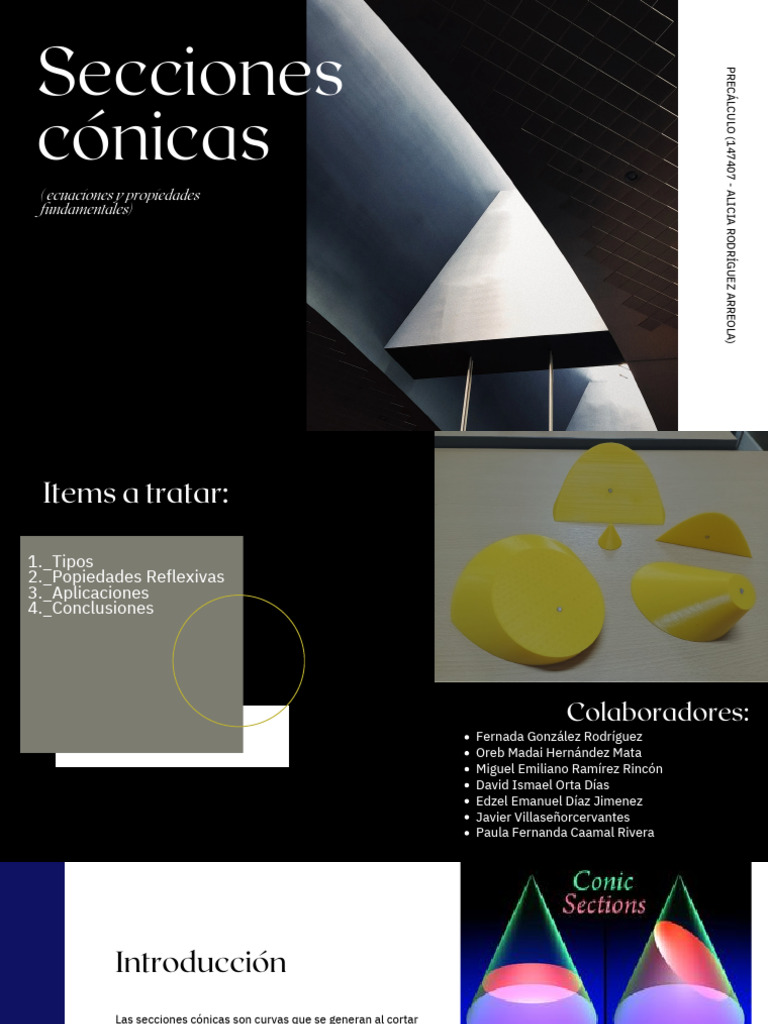 Secciones Conicas | PDF | Elipse | Geometría euclidiana
