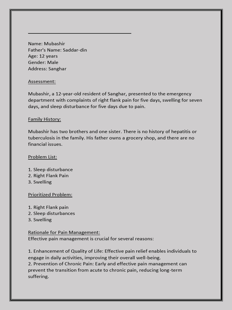 assisment | PDF | Pain Management | Pain assisment | PDF | Pain Management | Pain