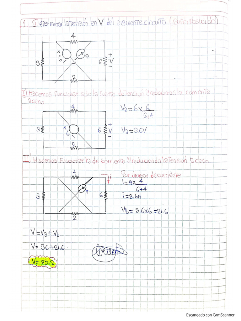 Ejercicios de Analisis de Circuitos Electricos 1 | PDF