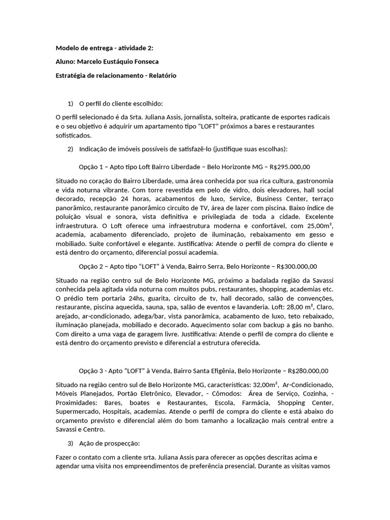 Modelo Relatório Atividade2 | PDF