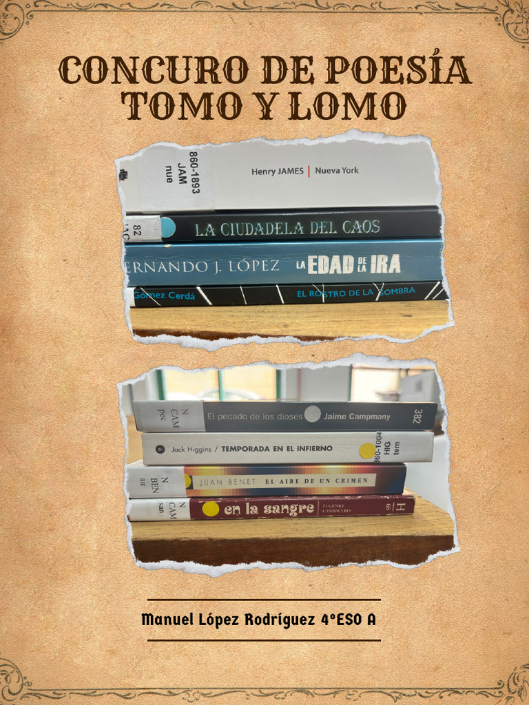 Concurso de poesÃ_a Tomo y Lomo MLR | PDF