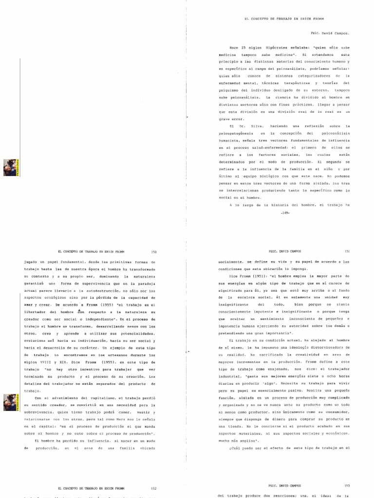 Campos D 1990 | PDF | Erich Fromm | Psicoanálisis