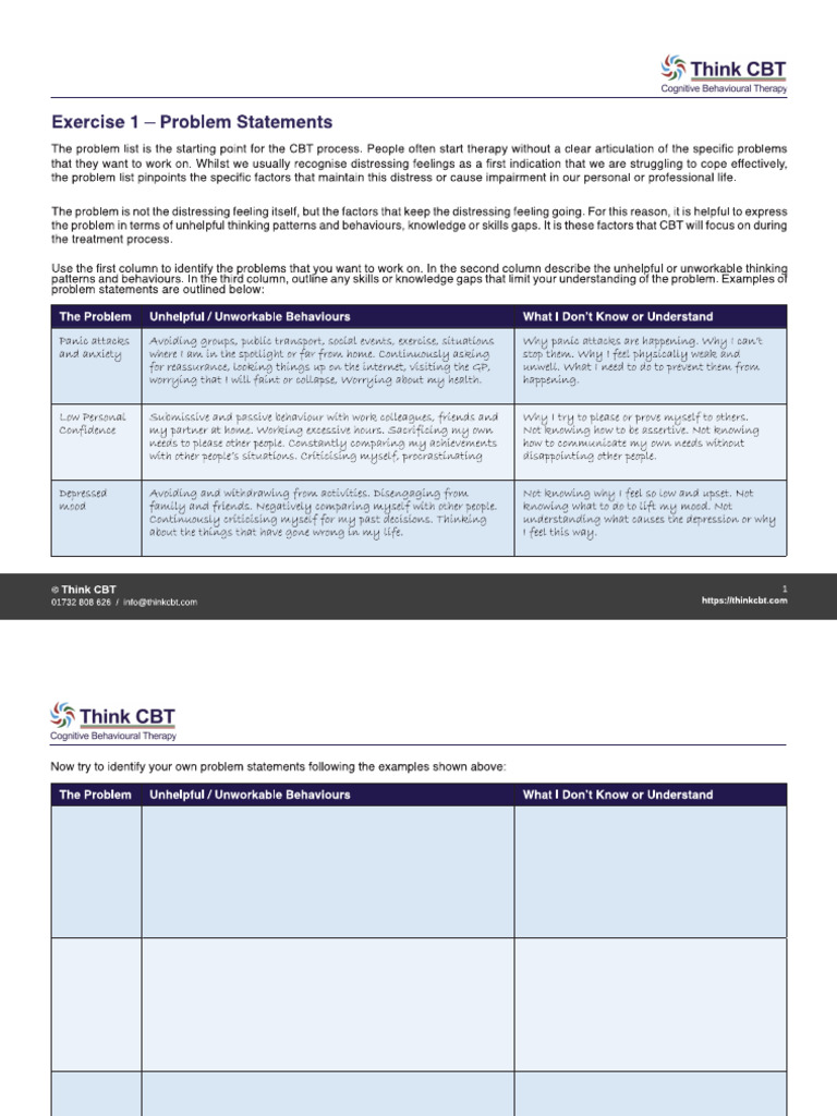 Exercise 1 - Problem Statements | PDF