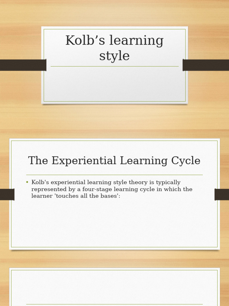 Kolb | PDF | Learning Styles | Learning