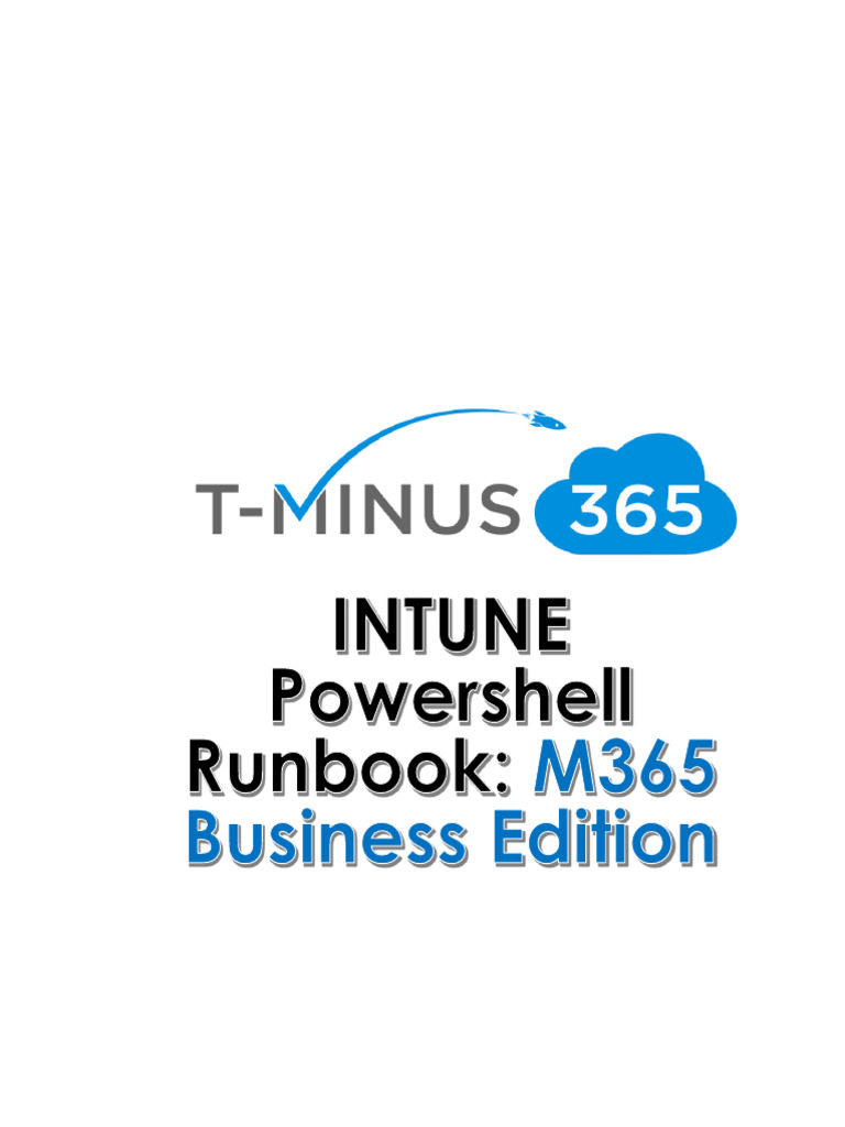 Intune Powershell Runbook TMINUS | PDF | Mobile App | Ios