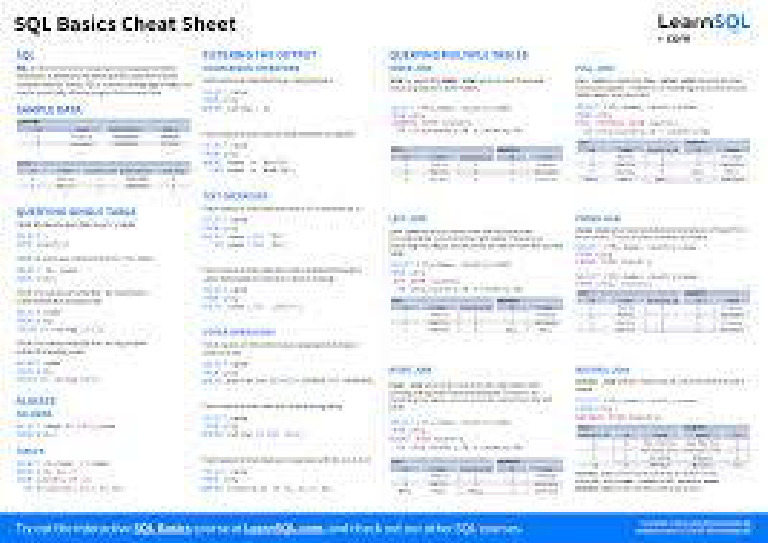 DB Cheasheet3 | PDF