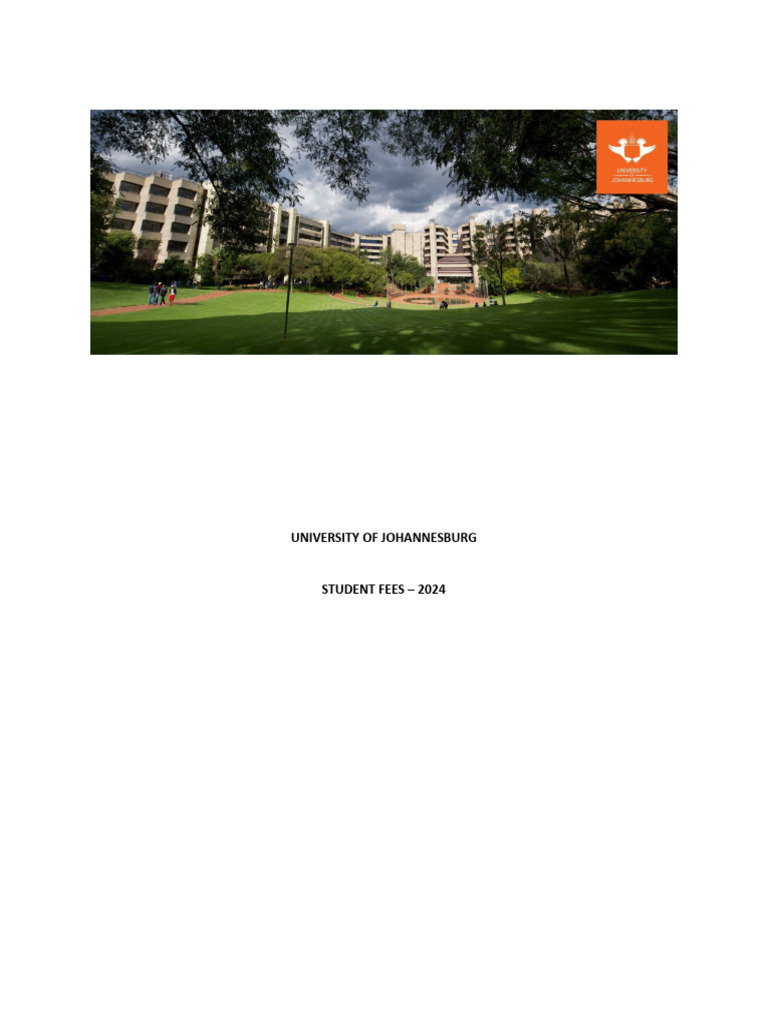 UJ Student Fees Overview 2024 | PDF | Banks | Payments