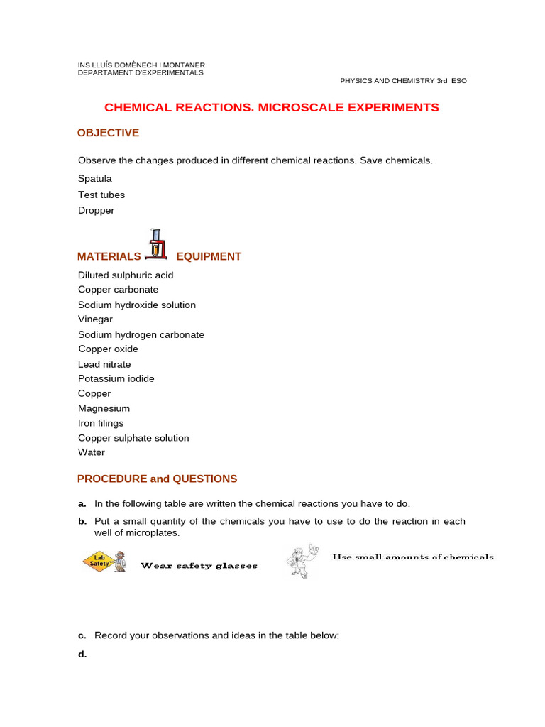 11 - Chemical Reactions | PDF