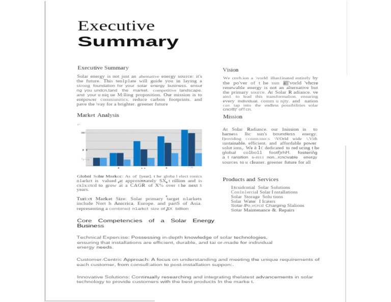 Solar Energy Business Plan Template | PDF | Solar Power | Economic ...