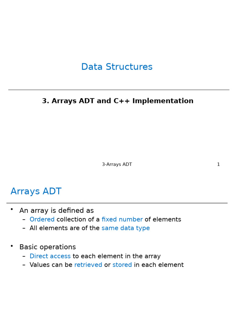 Lecture 3 - Arrays | PDF | Data Type | C (Programming Language) Lecture 3 - Arrays | PDF | Data Type | C (Programming Language)