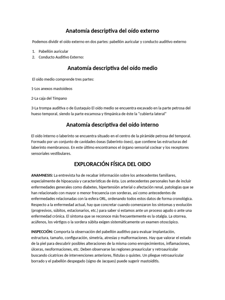 Otitis Media Aguda Orl Servicio | PDF | Oído | Inflamación