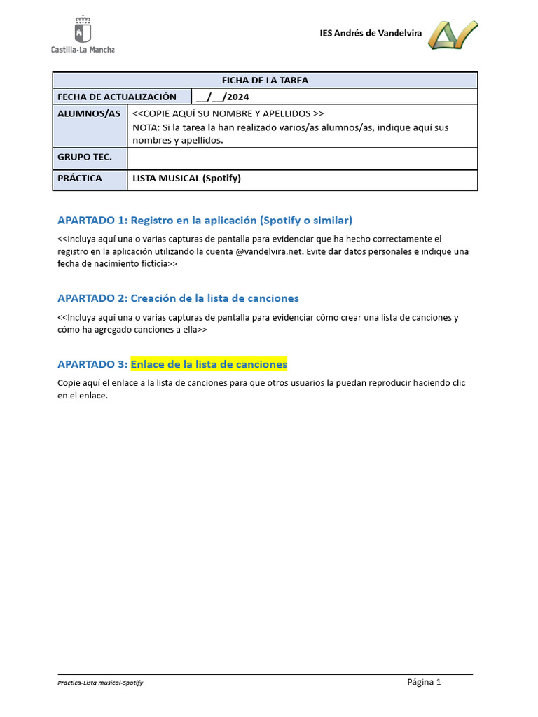 Practica-Lista Musical-Spotify | PDF