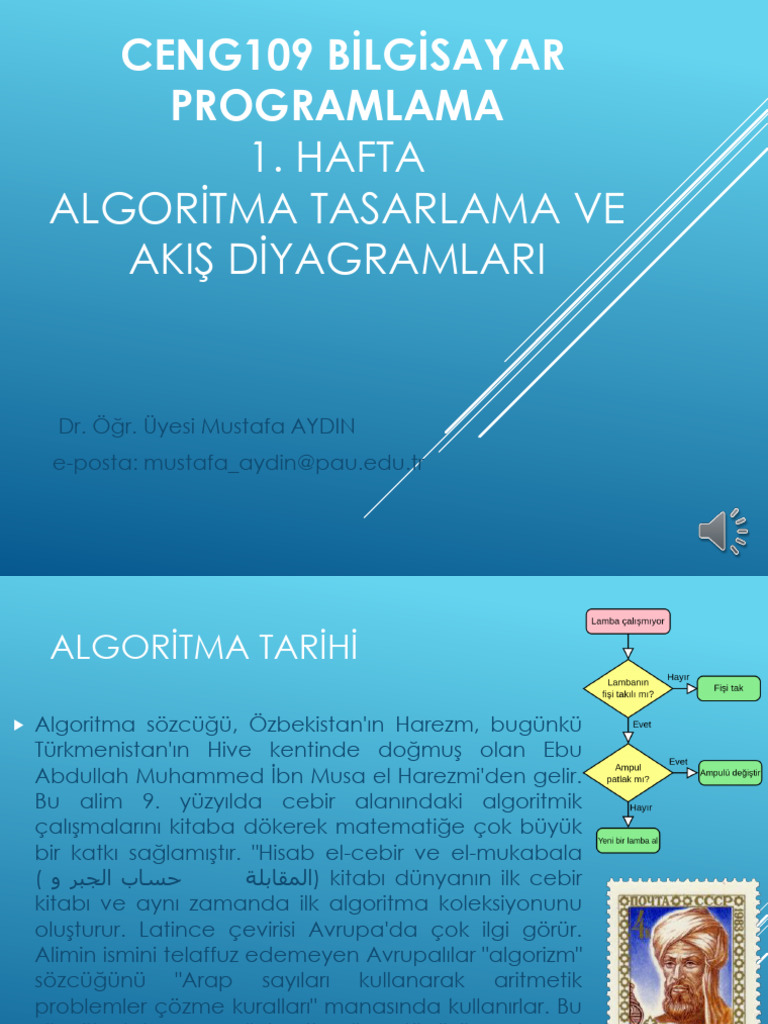 CENG109 Bilgisayar Programlama 1. Hafta | PDF
