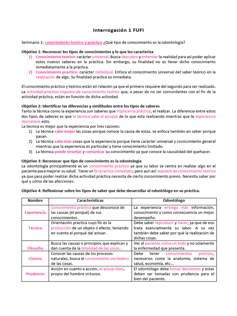 Interrogación 1 FUFI | PDF | Conocimiento | Experiencia