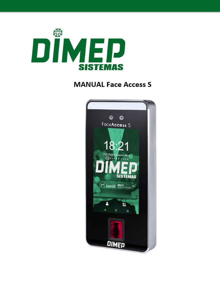 Manual FaceAccess S Rev.00 | PDF | Biometria | Autenticação