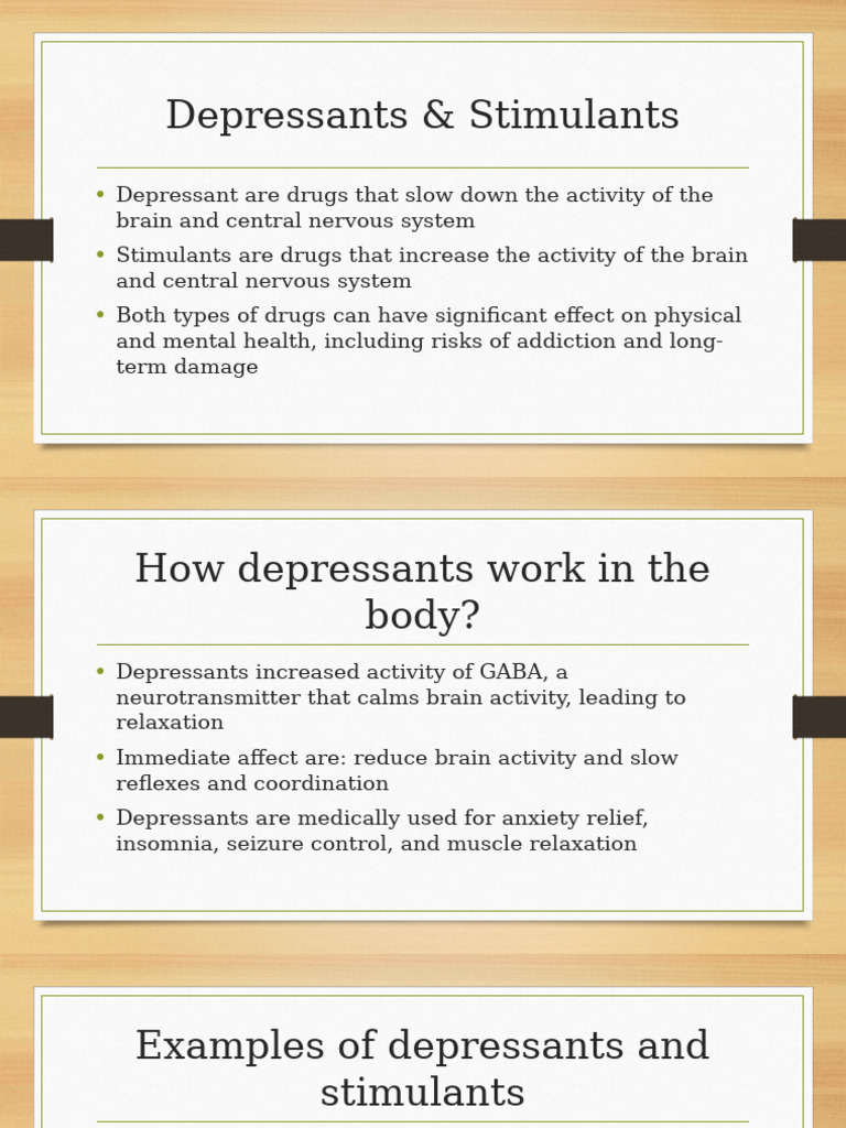 Depressants & Stimulants | PDF