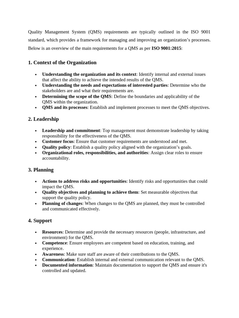 Quality Management System | PDF | Quality Management System | Quality ...