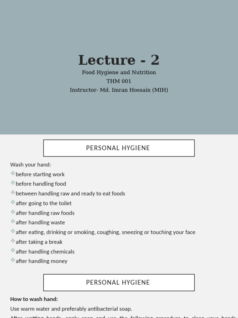 Essential Food Hygiene Practices | PDF | Foodborne Illness | Hygiene
