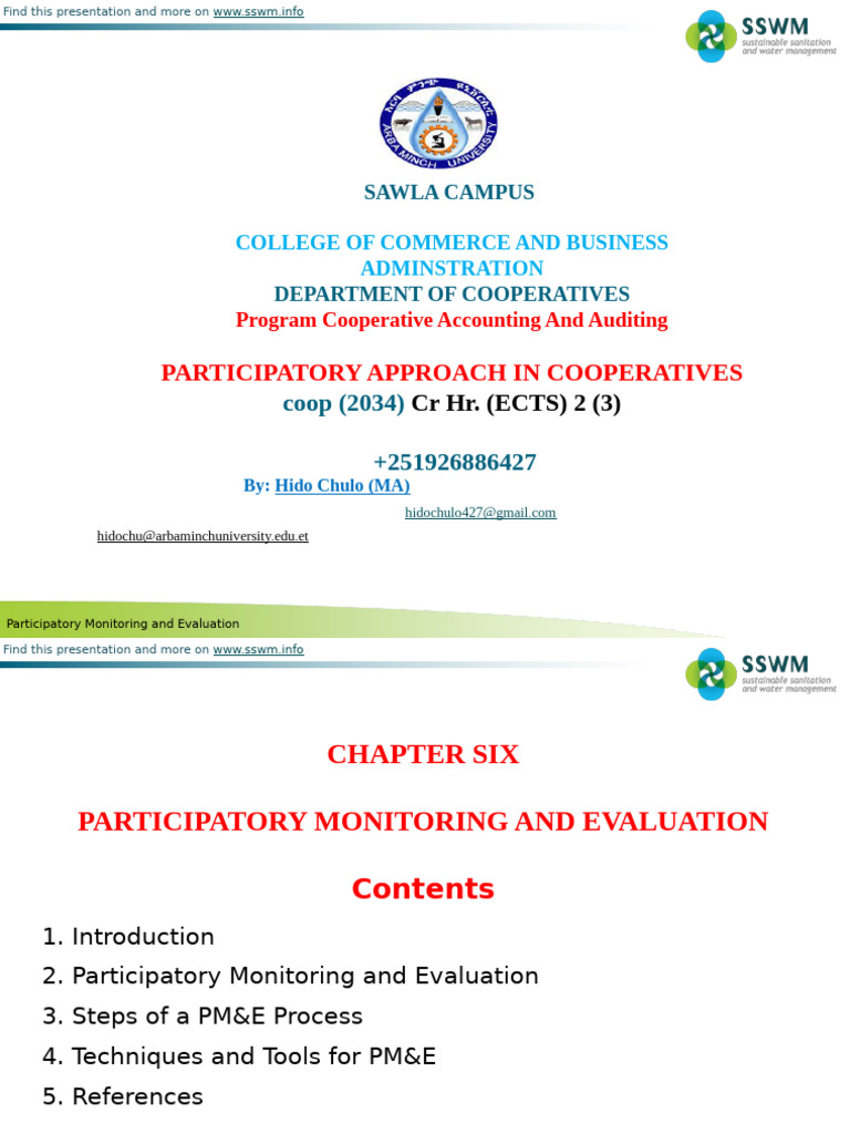Participatory Monitoring & Evaluation Guide | PDF | Evaluation ...