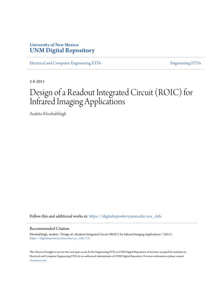 Design of A Readout Integrated Circuit (ROIC) For Infrared Imaging ...