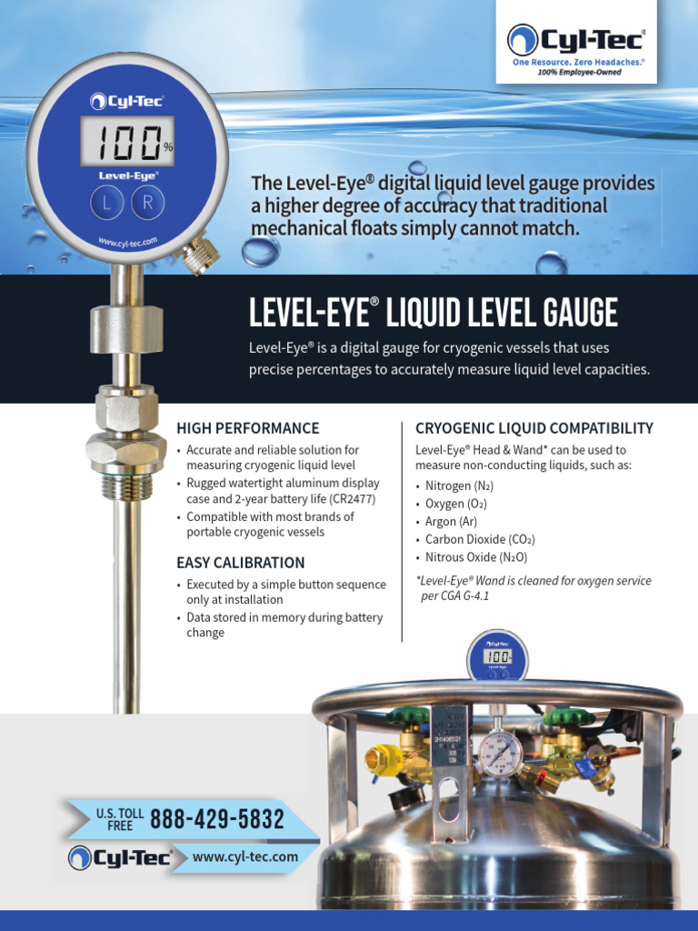 Cyl-Tec Level-Eye Liquid Level Gauge Spec Sheet-3 | PDF | Cryogenics ...