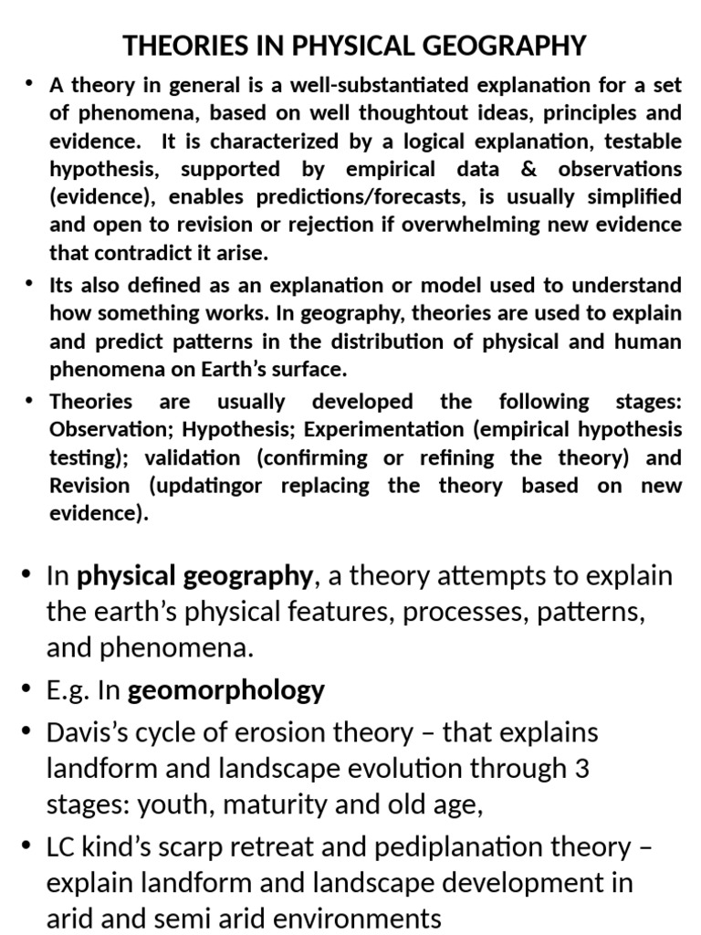 Gse 132 - Theories in Physical Geography | PDF | Theory | Earth