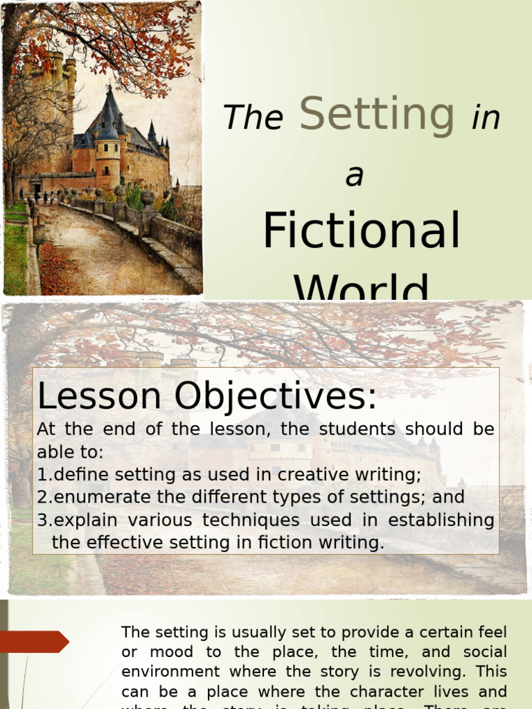 Setting and Character Dynamics in Fiction | PDF | Psychology ...