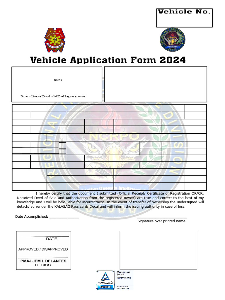 Vehicle Pass Application Guide | PDF | Law