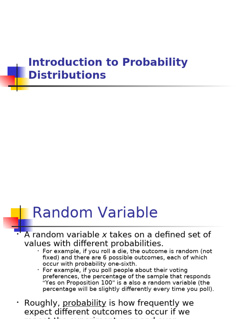 Lecture 2 | PDF | Probability Distribution | Variance