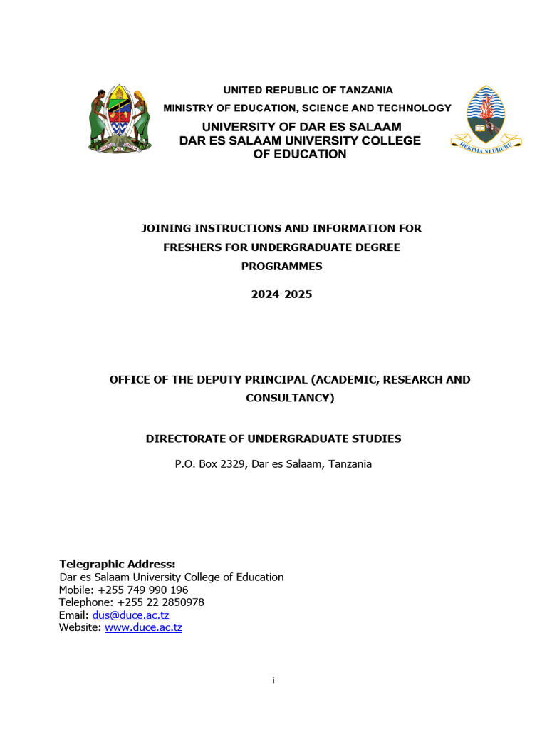 DUCE Joining Instructions 2024-2025 | PDF | Libraries