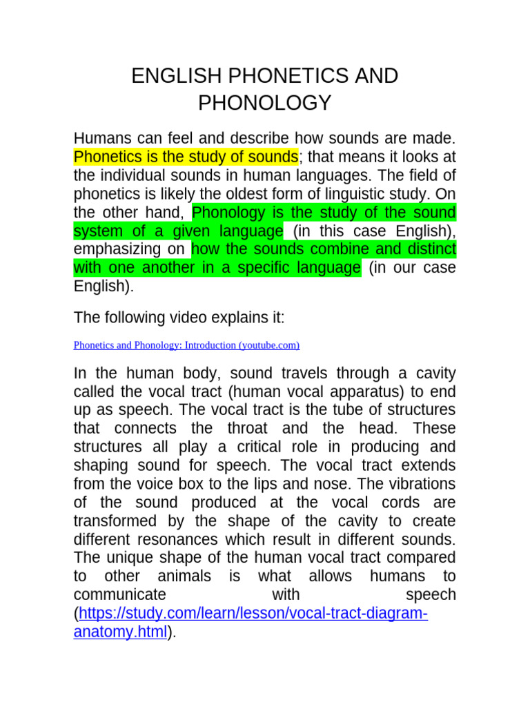 English Phonetics and Phonology | PDF | Phonetics | Consonant