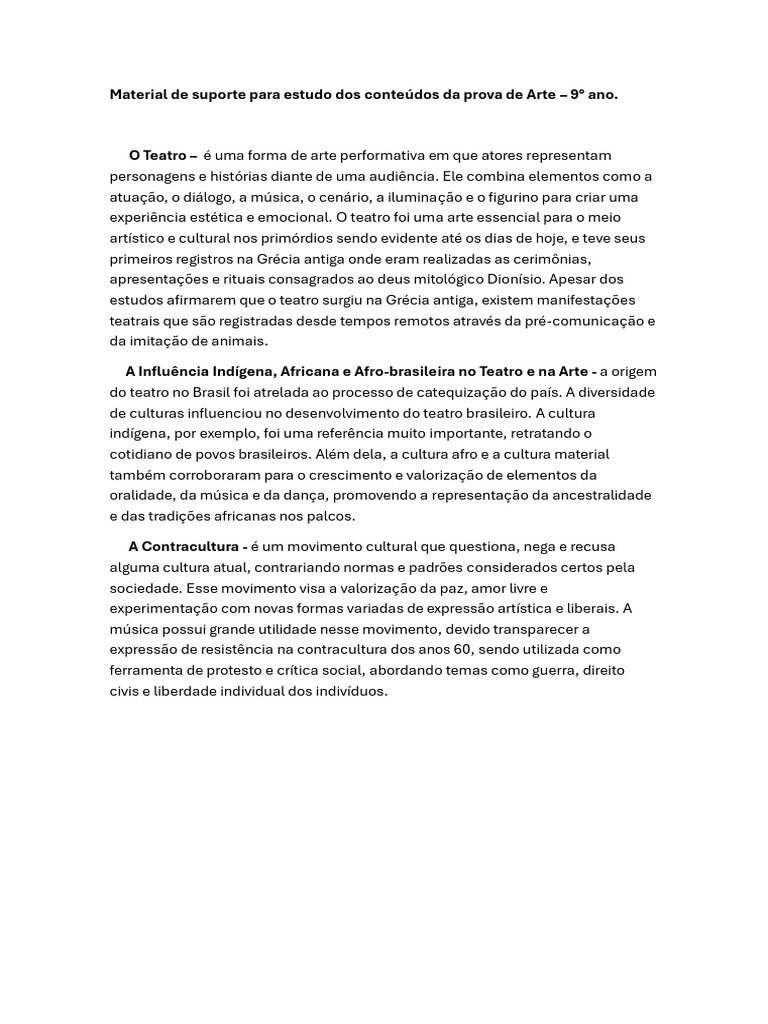 Revisão - 9° Ano | PDF