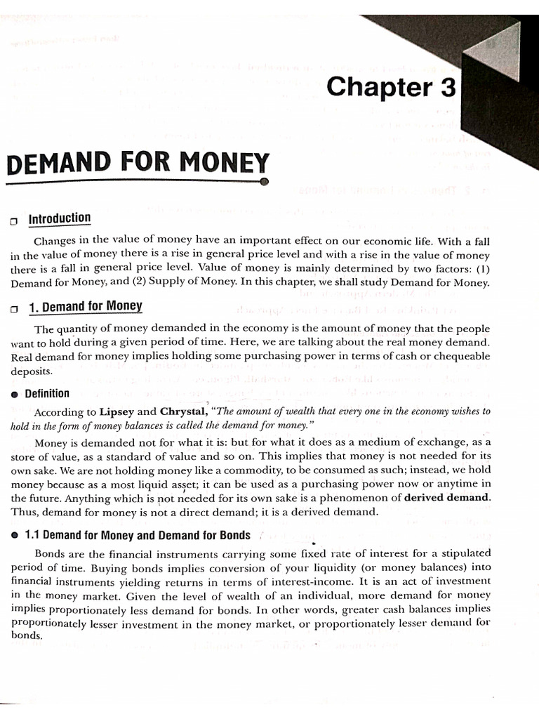 Demand and Supply of Money | PDF
